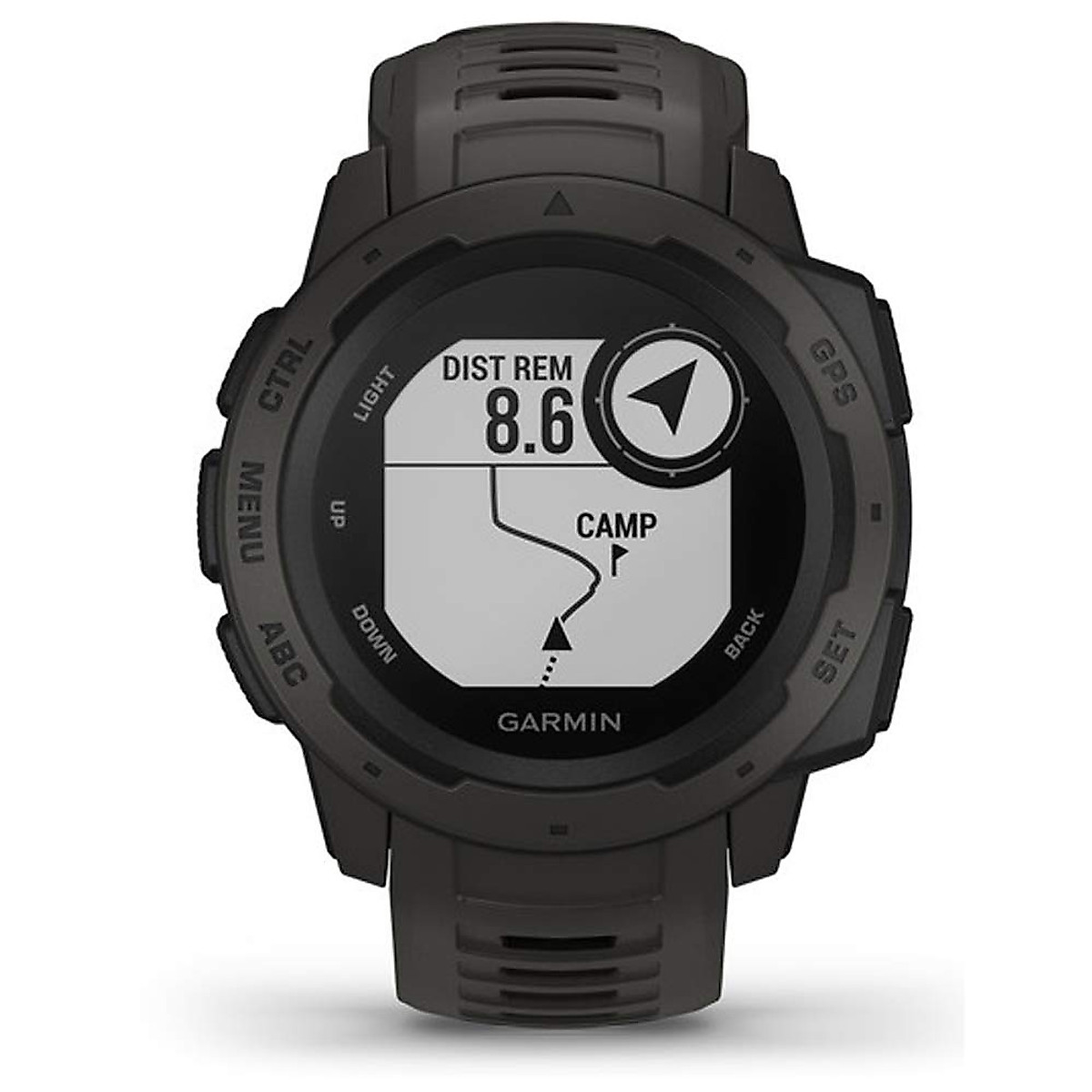 Garmin 010-02064-00 Instinct, Rugged Outdoor Watch with GPS, Features Glonass and Galileo, Heart Rate Monitoring and 3-Axis Compass, Graphite