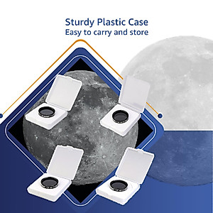 SVBONY SV139 Telescope Filter Moon Filter Kit 1.25 inch ND4 ND8 ND16 ND1000 for Telescope Eyepiece Reduces Moon Glare and Enhances Lunar Crater Details