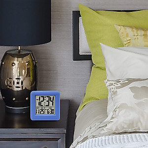 Equity by La Crosse 70905 Soft Blue Cube LCD Alarm Clock 5.20in. x 4.20in. x 3.30in.