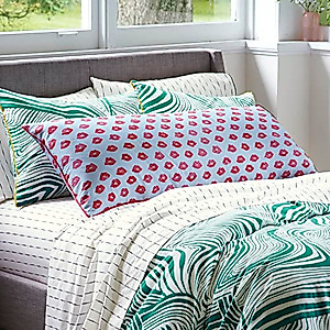 Novogratz By Utica Painted Lips Body Pillow, 20x48, Red