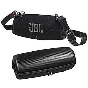 JBL Xtreme 3 Waterproof Bluetooth Speaker Bundle with gSport Carbon Fiber Case and Shoulder Strap (Black)