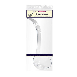 Party Essentials N512 Hard Plastic 5-Ounce Punch Bowl/Serving Ladle, 1-Count, Clear