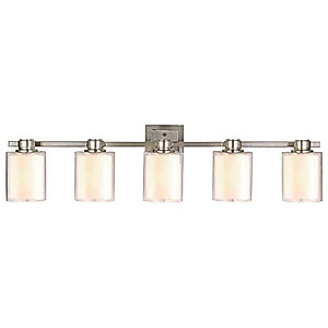 Design House 556175 Oslo 5 Light Vanity Light, Satin Nickel