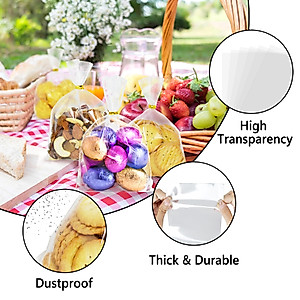 Kopokita 200PCS Clear Cellophane Treat Bags, 4x6 Inches Small Plastic Cookie Candy Bags Goodie Bags Gift Bags with 200 Twist Ties for Party Favors