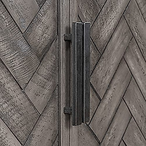 Quarte 40" Accent Storage Cabinet, Wooden Console Table Sofa Table with 2 Adjustable Shelf, Vintage Buffet Sideboard for Entryway/Kitchen/Living Room (Antique Gray+40")