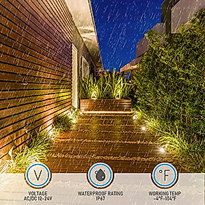 LEONLITE 6W Well Lights Landscape LED In Ground Outdoor, Low Voltage 12-24V AC/DC, IP67 Waterproof Aluminum in-Grade Up Lighting for Trees, CRI 90 3000K, Oil Rubbed Bronze, Pack of 6