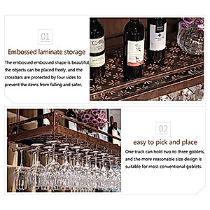 Stylish Simplicity Industrial Retro Stylish Simplicity Down Wine Glass Holder Creative Display Decorative Storage Home Goblet Holder Glass Wine Cup Holder Kitchen Tableware Decoration Bottle Holder