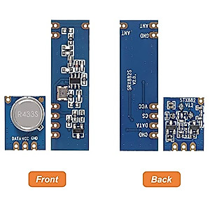 AITIAO 4Sets 433MHz Ask STX882 SRX882 Wireless Remote Control Transmitter and Receiver Module Kit STX882+SRX882 with Copper Spring Antenna