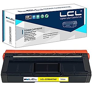 LCL Remanufactured Toner Cartridge Replacement for Ricoh 407542 sp c250dn sp c250sf C261SFNW SP C261DNW SP C260DNW SP C260SFNW (Yellow 1-Pack)