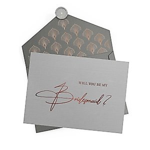 Jolicoon Will you be my bridesmaid 5 cards with luxury envelope and wax seal - Bridesmaid proposal cards