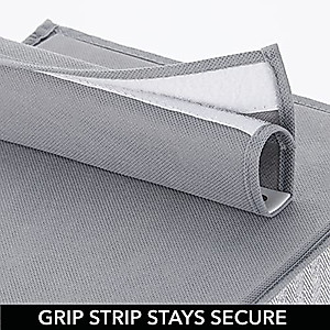 mDesign Soft Fabric Over Closet Rod Hanging Storage Organizer with 7 Shelves and 3 Removable Drawers for Child/Kids Room or Nursery - Herringbone Print, 2 Pack - Gray