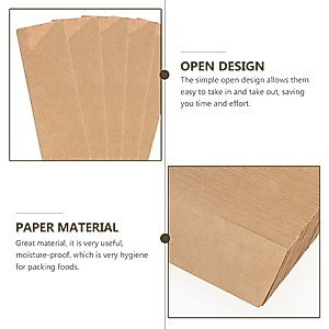 Luxshiny 600pcs Time for Pouches Portable Bag, Bags, Sleeve Disposable Sleeve, Holder Kraft Chopsticks Spoon Pocket Tableware and Restaurant Flatware Pockets Wrapping Wrapped Sleeves Paper