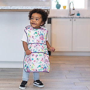 Bumkins Bibs, Baby Bibs for Girl or Boy, Baby and Toddler Bib for 6-24 Months, Waterproof Fabric Baby Bib SuperBib, Oversized Full Cover, for Babies Eating (Pack of 2)