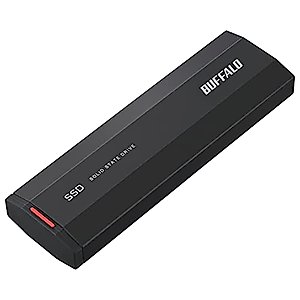 Buffalo External 500GB Small Compact Portable USB3.2Gen2 2000MB/s Black SSD-PHE500U3-BA