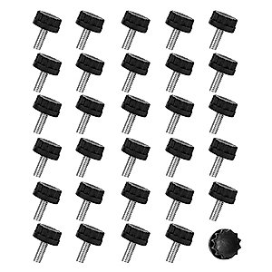 1/4" UNC Thread Adjustable Furniture Levelers - 30 PCS Screw on Leveling Feet - Galvanized Steel Furniture Feet for Table, Chair, Patio and Outdoor Furniture Legs