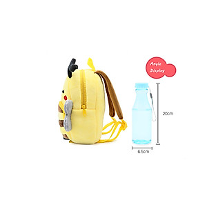 Toddler Backpack Neoprene 3D Animal Backpack Kids Animal Cartoon Casual Bags Water Resistance Kindergarten Preschool Bag (Bee)