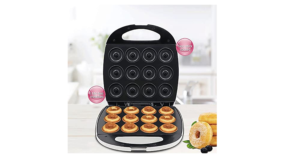 LKJHSDFG Electric Donut Maker, 12 Holes Commercial Doughnut Making ...