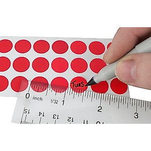 ChromaLabel 1/2 Inch Circle Sticker Labels, Easy to Write On Round Colored Stickers, Permanent Color Coding Label - 5 Assorted Colors Dot Labels, 1200 Colored Sticky Dots per Variety Pack