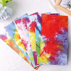 STARRKY 24PCS Party Favor Bags, Tie Dye Gift bags, Camouflage Treat Bags Kids Birthday Party Gift Bags Goodie Bags Retro Tie Dye Party Decorations