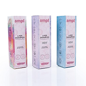 SMPL Aesthetics Eyelash Extension Cleanser, Lash Shampoo, Lash Cleaner for Extensions, Lash Brush, Rinse Bottle, Lash Bath, Free E-Book Sensitive, Paraben, Sulfate Free, Makeup Remover, Primer (Fresh)