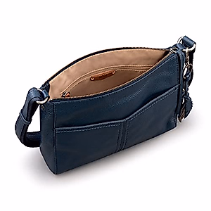 The Sak Womens Alameda Crossbody in Leather, Indigo, One Size US