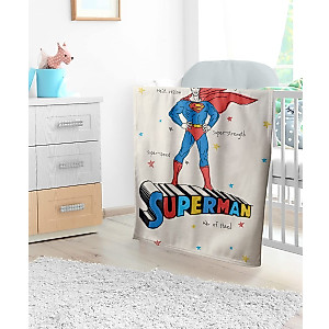 LOGOVISION Superman Lightweight Baby Blanket, 30"X40", Making A Superman Unisex for Infants Girls & Boys
