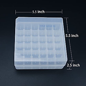 LABALPHA Polycarbonate Freezer Boxes, 6 × 6 Array, 36 Place, for 5ml Cryostorage Tubes, 1Pcs