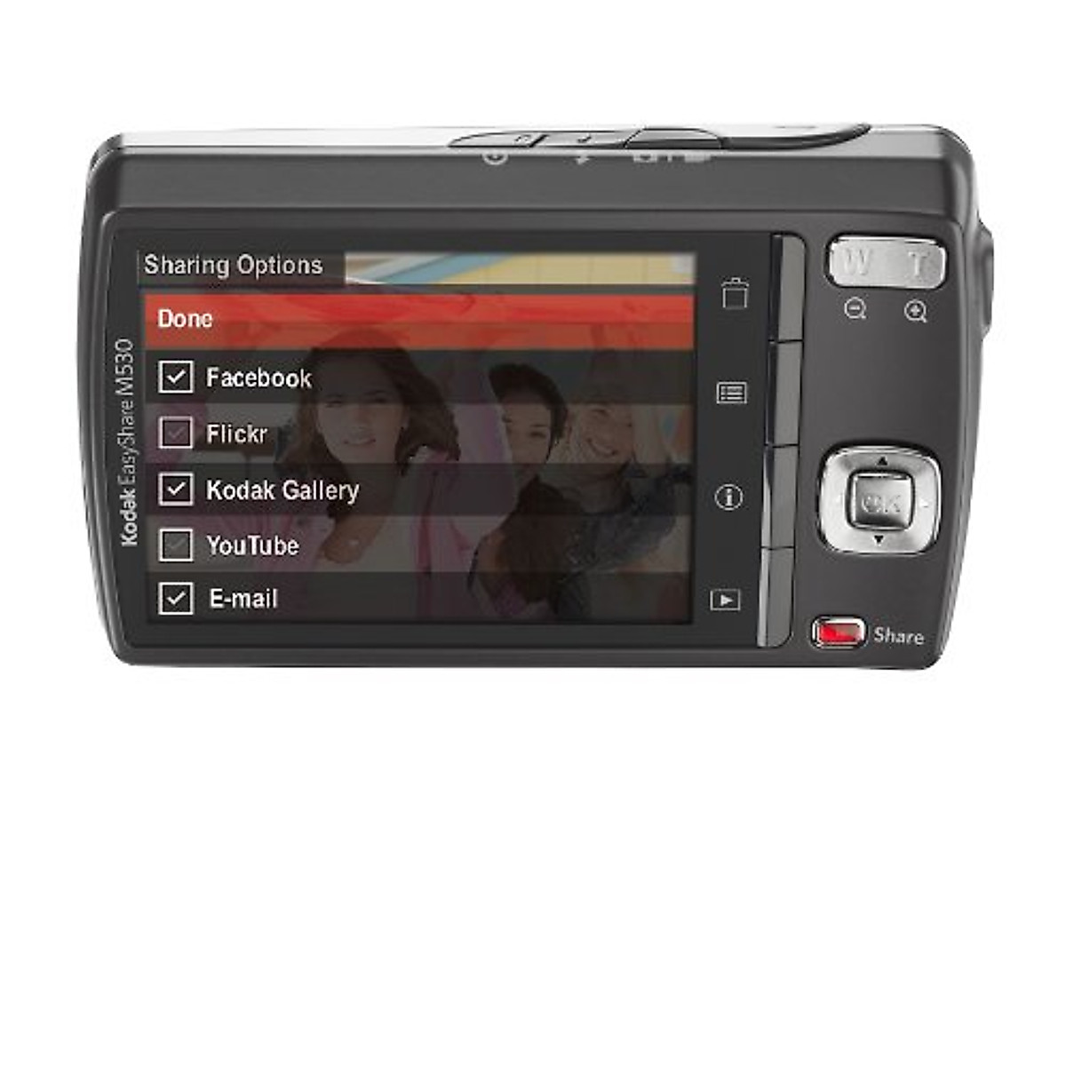 Kodak Easyshare M530 12 MP Digital Camera with 3x Wide Angle Optical Zoom and 2.7-Inch LCD (Red)