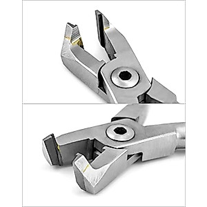 QWORK Distal End Cut Plier, Orthodontic Cutter Dental Surgical Instrument Tool for Fixed and Cutting Hard and Soft Wire,Braces Removal Tools Dentist Extraction Kits