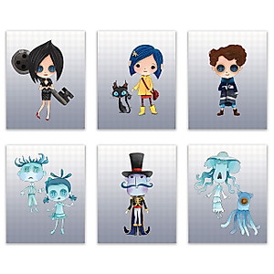 Coraline Art Prints - Set Of 6 Watercolor Photos