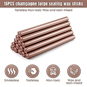 Glue Sticks, 12Pcs Wax Seal Sticks with Seal Glue Gun Set for Stamp Seals, Wedding Invitations, Envelopes Seal, Package Decoration Seal