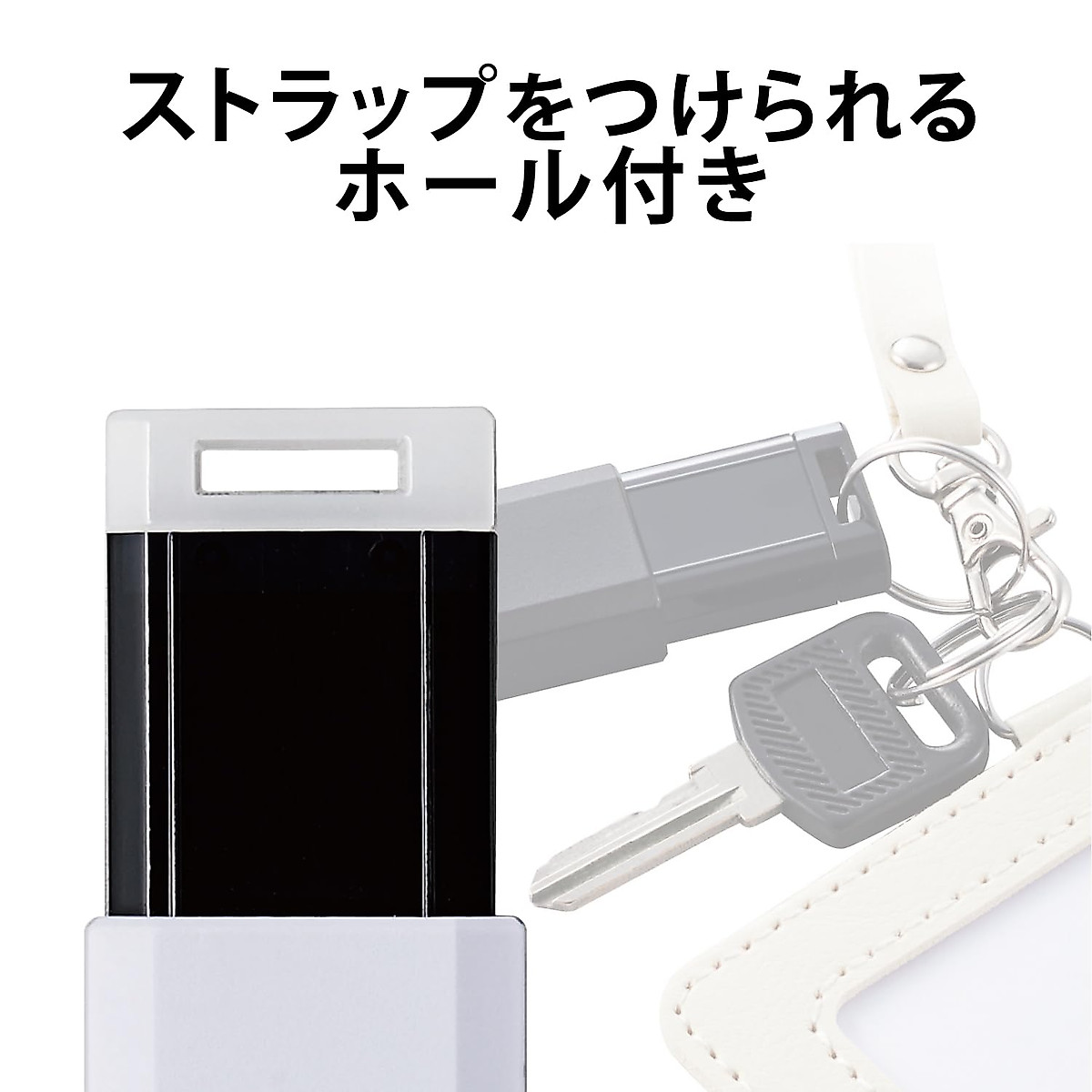 Elecom MF-PKU3032GWHF 32GB USB 3.1 & USB 3.0 Retractable White