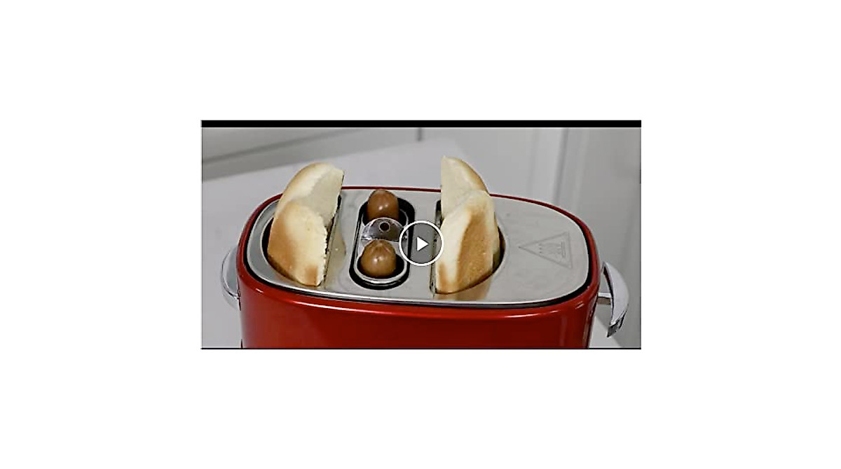 Nostalgia Retro 2 Slot Hot Dog Toaster - Crispy & Custom Toasting