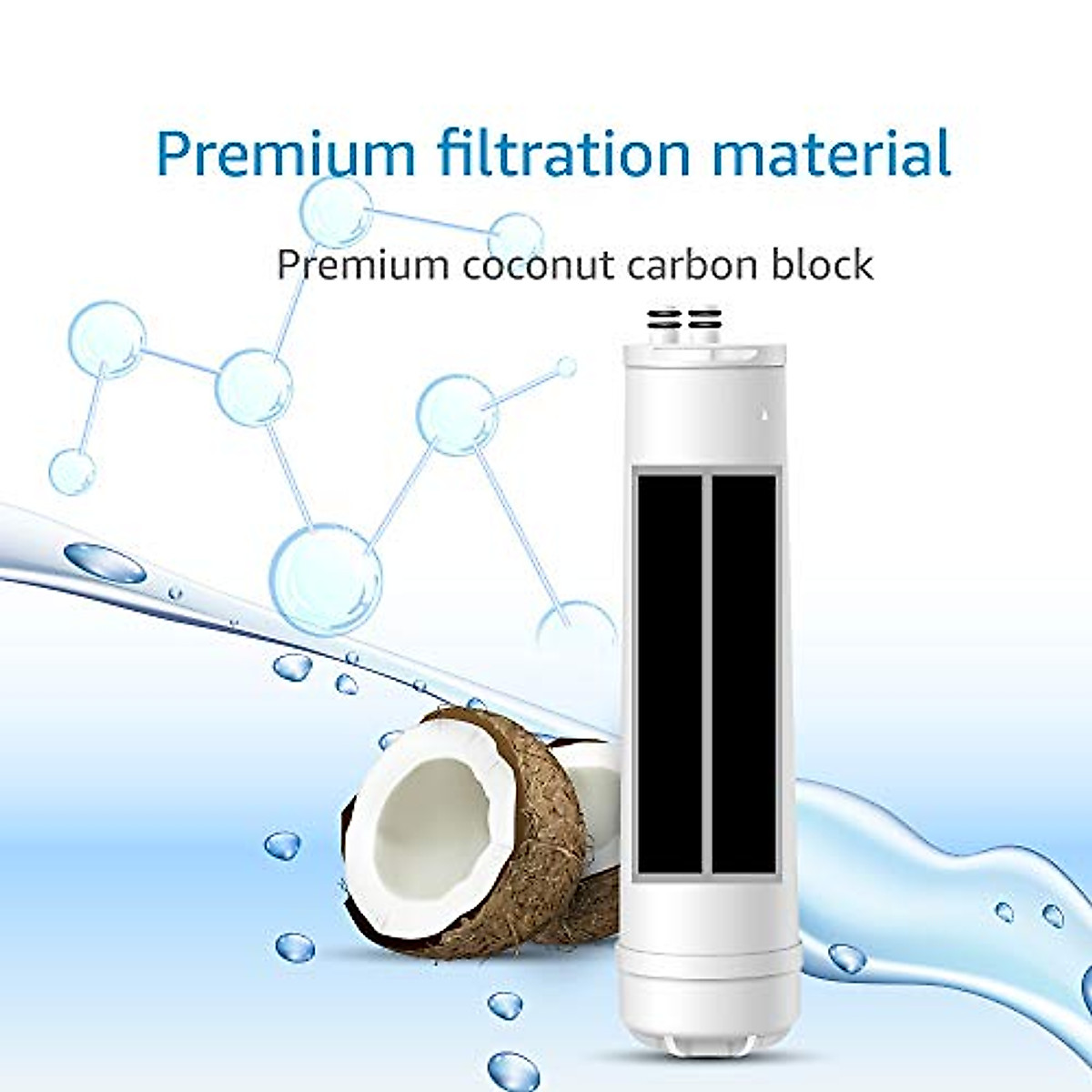AQUA CREST RC 3 EZ-Change Advanced Water Filter Replacement, Replacement for Culligan RC-EZ-3, IC-EZ-3, US-EZ-3, RC-EZ-1, Brita USF-201, USF-202, DuPont WFQTC30001, WFQTC70001, 2K Gallons (Pack of 1)