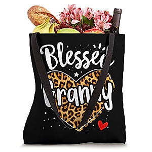 Blessed Granny Leopard Print Nana Mother's Day Grandma Mama Tote Bag
