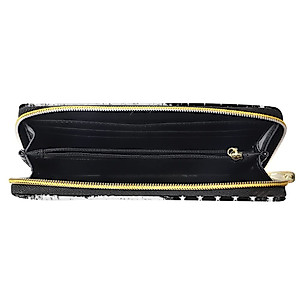 POLERO American Flag Sunflower Wallet PU Leather Purse Zipper Clutch Credit Card Holder Bag Gift for Women Teens Girls