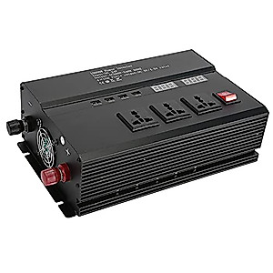 12V 24V to 220V Solar Inverter High Power, Solar Power Inverter Sine Wave Inverter Built in Cooling Fan, AC Outlets USB Charging Ports Ideal 24V to 220V,10000W