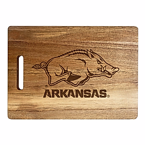 Arkansas Razorbacks Engraved Wooden Cutting Board 10" x 14" Acacia Wood - Large Engraving Officially Licensed Collegiate Product