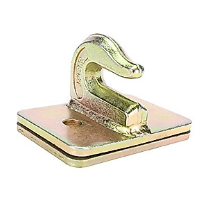 2 Pack 3/8" Tractor Bucket Grab Hook, Grade 70 Forged Steel Bolt On Grab Hooks with Backer Plate and Hardware for Tractor Bucket RV UTV Truck