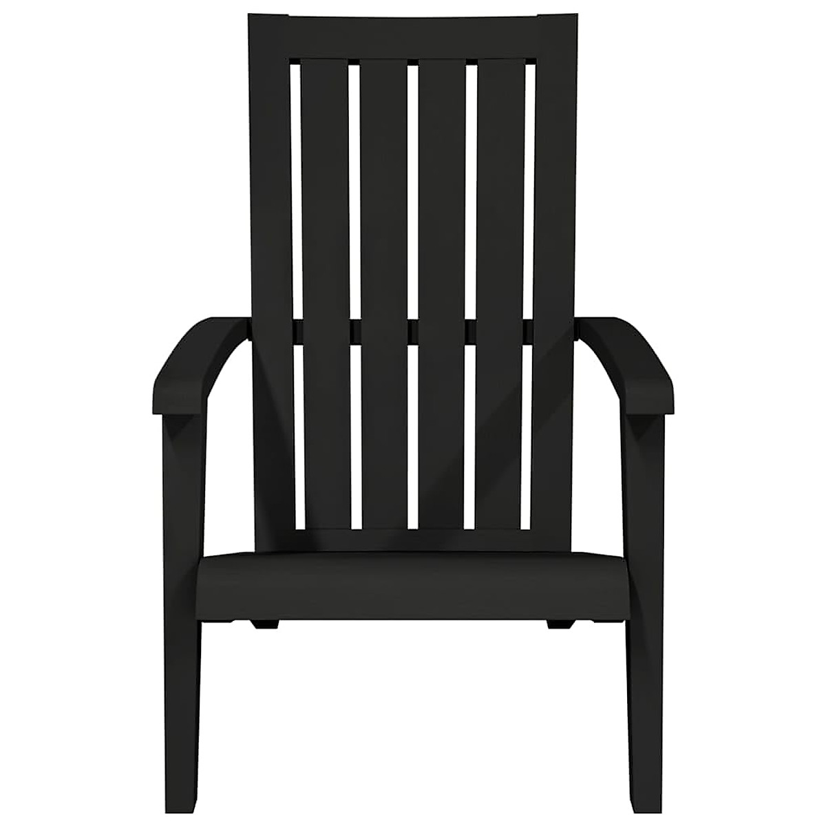 Tidyard Patio Adirondack Chair Black Polypropylene Outdoor Fire Pit Chair Wooden Garden Armchair for Porch Pool Lawn Deck Backyard Balcony Outdoor