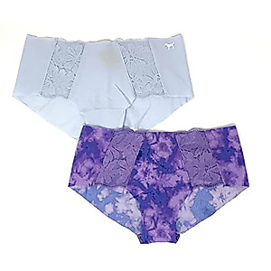 Victoria's Secret Pink No-Show Hipster Hiphugger Panty, Sky Blue/Purple, Medium
