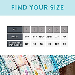 The Honest Company Diapers - Newborn Diapers, Size 0 - Multi-Giraffe Print | TrueAbsorb Technology | Plant-Derived Materials | Hypoallergenic | 128 Count