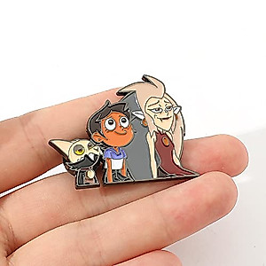 Fantasy Adventure Cartoon The Owl-House Enamel Pin Metal Brooch Badges Pins for Backpack Hat Accessories (A)