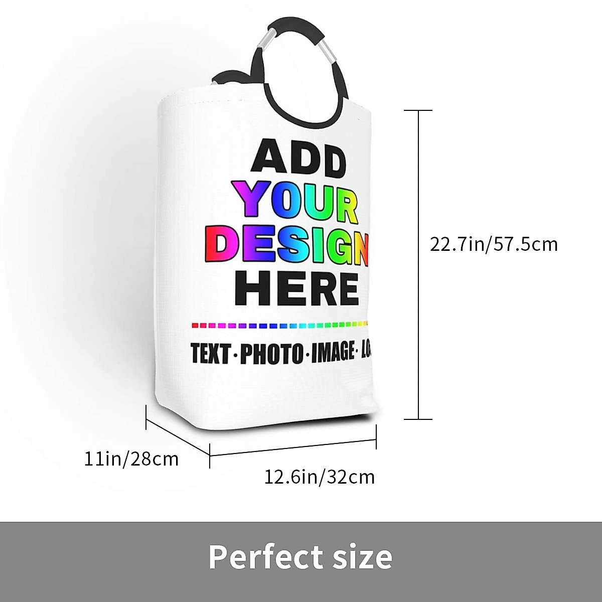 Custom Laundry Basket Personalized Laundry Basket Customized Laundry Basket with Photo/Text Collapsible Storage Basket