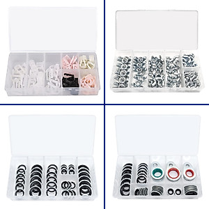 BUSY-CORNER 6 Pack Plastic Organizer Box, Jewelry Storage Container, Clear Organizer Box with Adjustable Dividers for Tape Bead Crafts Art Supply Fishing Tackles Tools