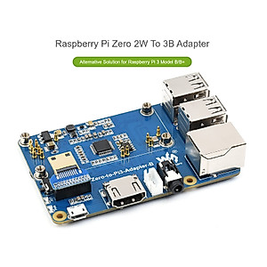 waveshare Pi Zero 2W to Raspberry Pi 3B/B+ Adapter,Based on Raspberry Pi Zero 2W to Reproduce The Original Appearance of The 3B Series,Alternative Solution for Raspberry Pi 3 Model B/B+