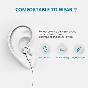 Wired Earbuds/Earphones, In Ear Headphones 3.5mm Jack, Wired Headphones with Microphone and Volume Control High Sound Quality Compatible with iPhone 6s/6/5s/Android/Laptop/PC Most 3.5mm Audio Devices
