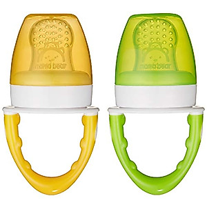 Amazon Brand - Mama Bear Silicone Feeder (Pack of 2)