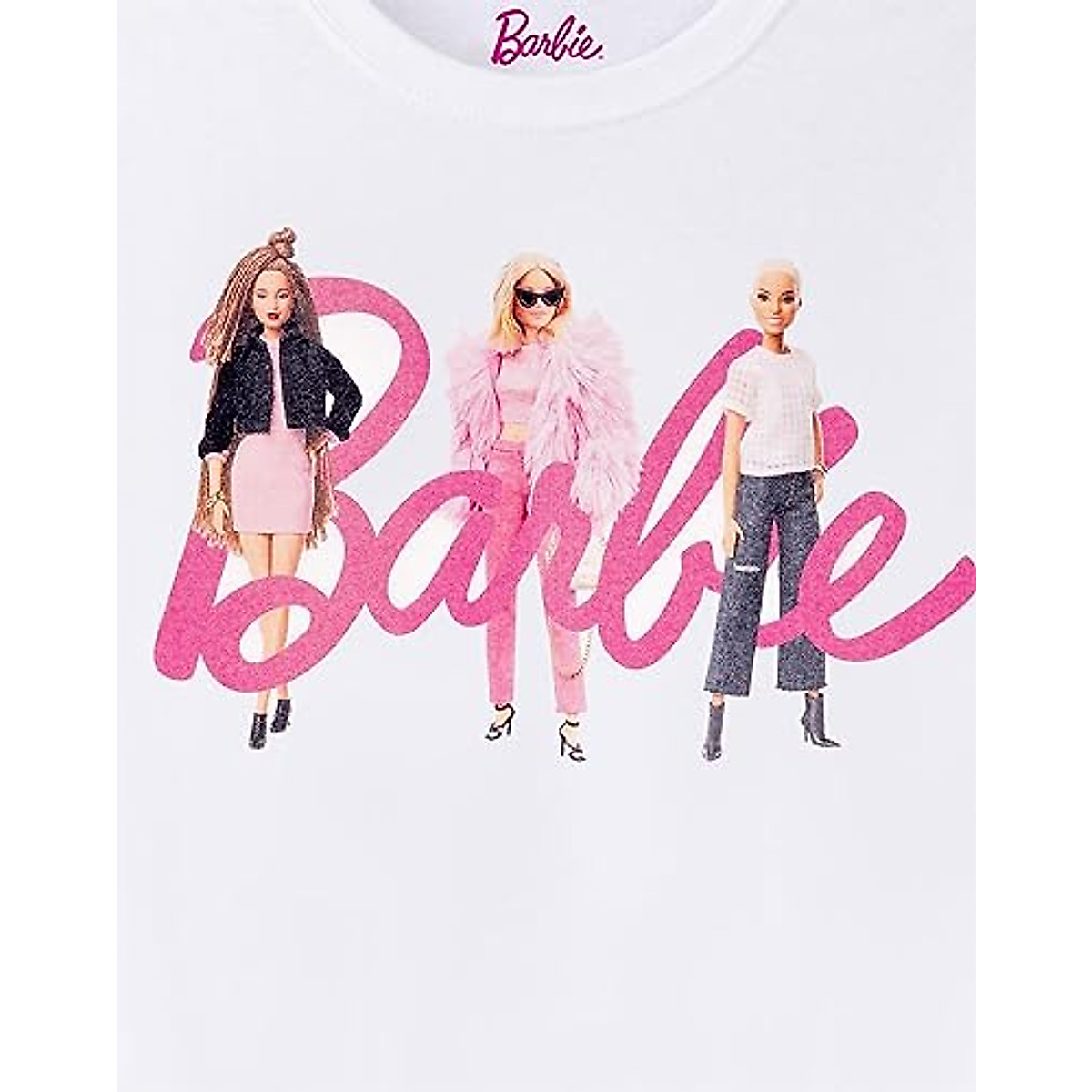 Barbie Women's Pink Logo T-Shirt | Iconic Brand | Fashionable Character Design | Comfortable Fit Movie Merchandise Gift - Medium