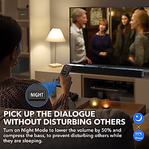 LARKSOUND 2.1 CH Soundbar with Built-in Subwoofer, 31 Inch Sound Bar for TV with Bluetooth/HDMI ARC/Optical/AUX/USB Connections